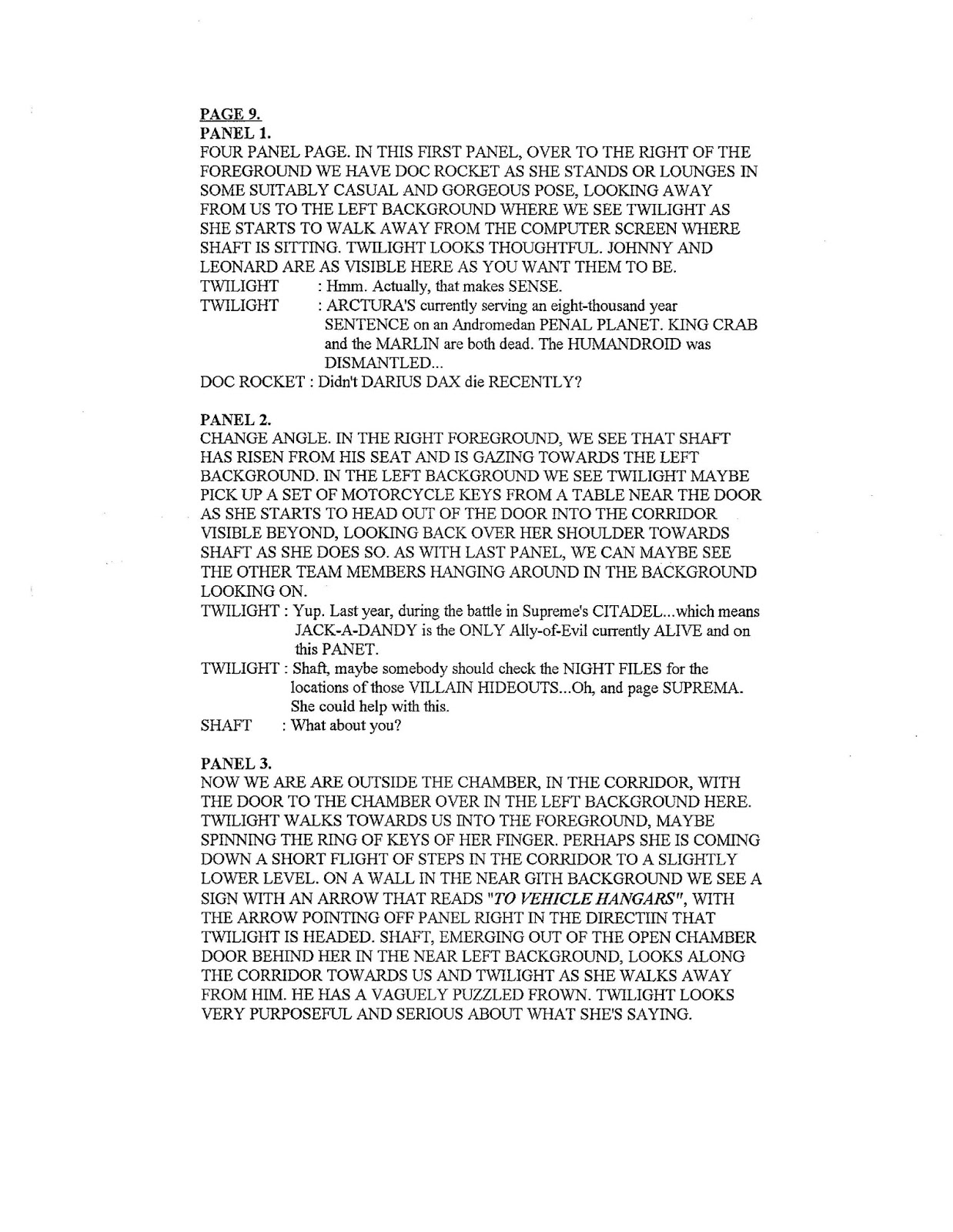 Alan Moore's Forgotten Awesome: Youngblood #3 script