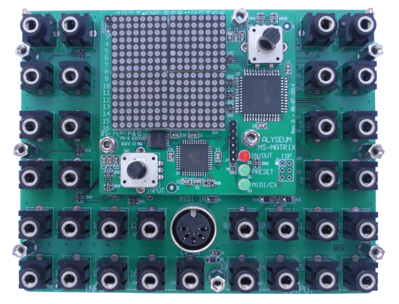 MATRIXSYNTH: New Alyseum MS-MATRIX Eurorack Module