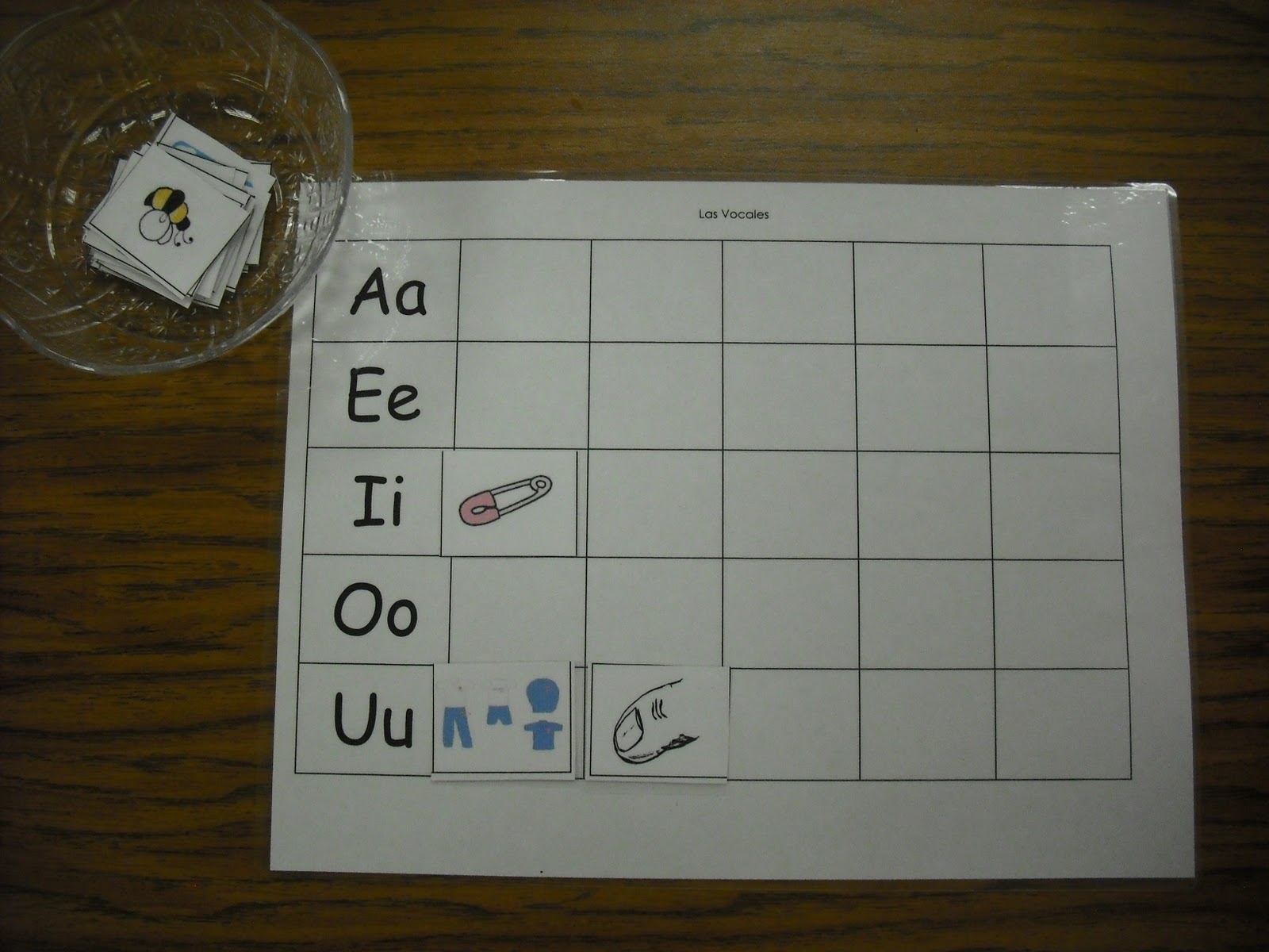 Inicial Sounds-Vowels/Sonido Inicial-Las Vocales ~ Bilingual Montessori