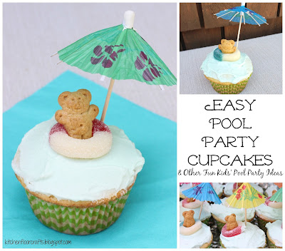 Kitchen Floor Crafts: Easy Pool Party Cupcakes & Pool Party Ideas
