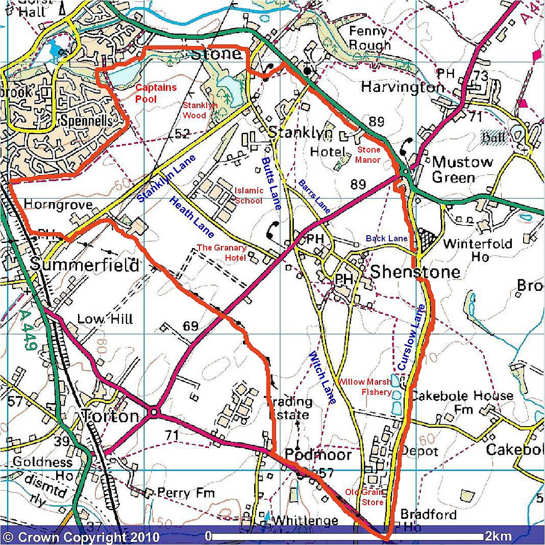 Shenstone Birder: Map of the Local Patch