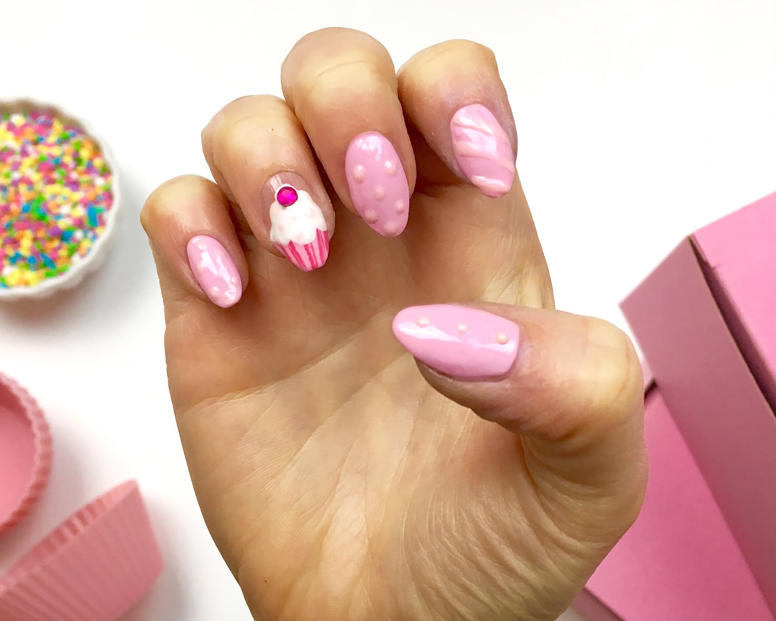 {VIDEO} Cupcake Nail Art Design - The Lindsay Ann