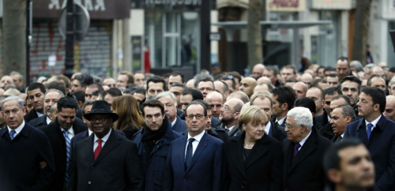 Photos: World leaders march on streets of Paris over Charlie Hebdo killing