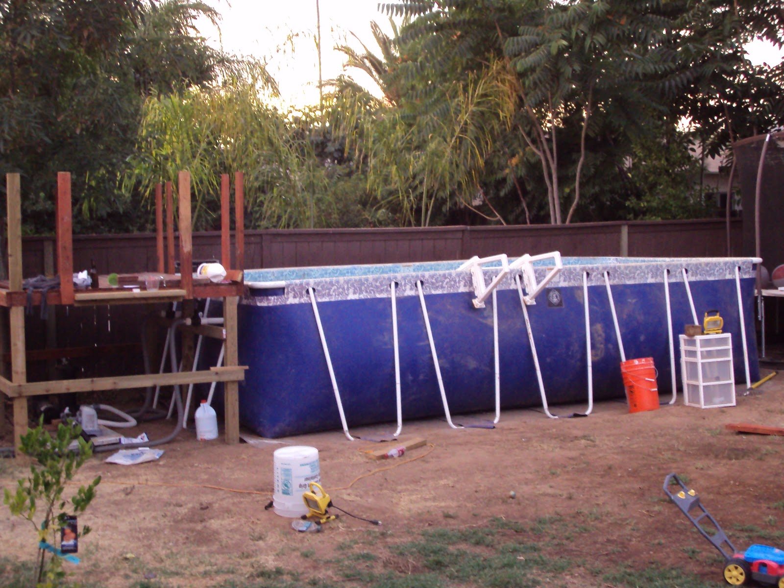 This inSane House: DIY Backyard Landscaping: Above Ground Pool