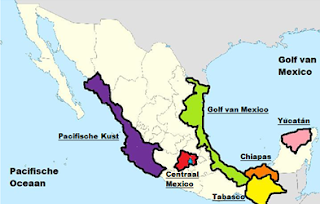 Reizen naar Mexico: Gebieden