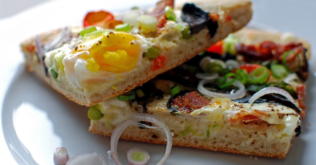 The Kitchen Boudoir: Springtime Breakfast Pizza with a Whole Wheat Crust