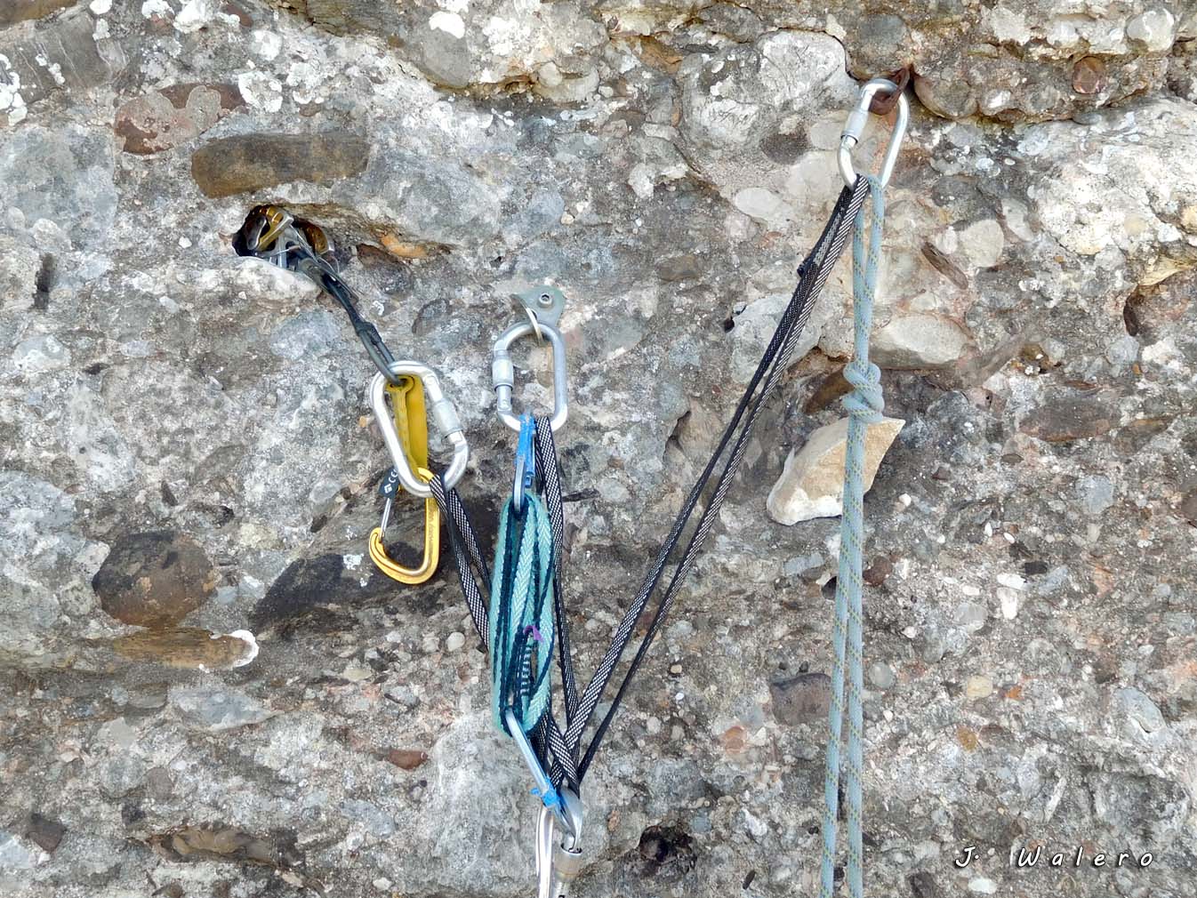 Joan Begué Puig a l'Agulla del Megui (cota 448)