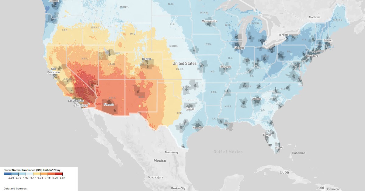 Urban solar energy potential in the U.S.