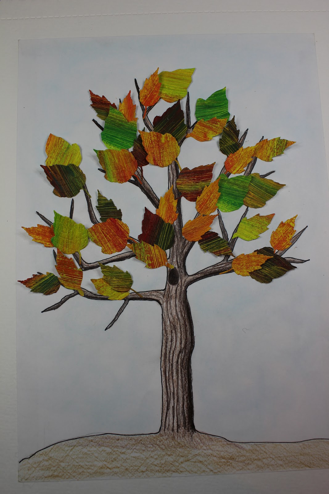 Kinderknutsels van Creafrea: Herfstboom met 'echte' bladeren!