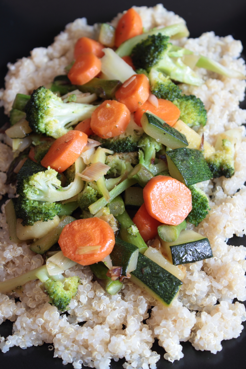 Quinoa con verduras salteadas