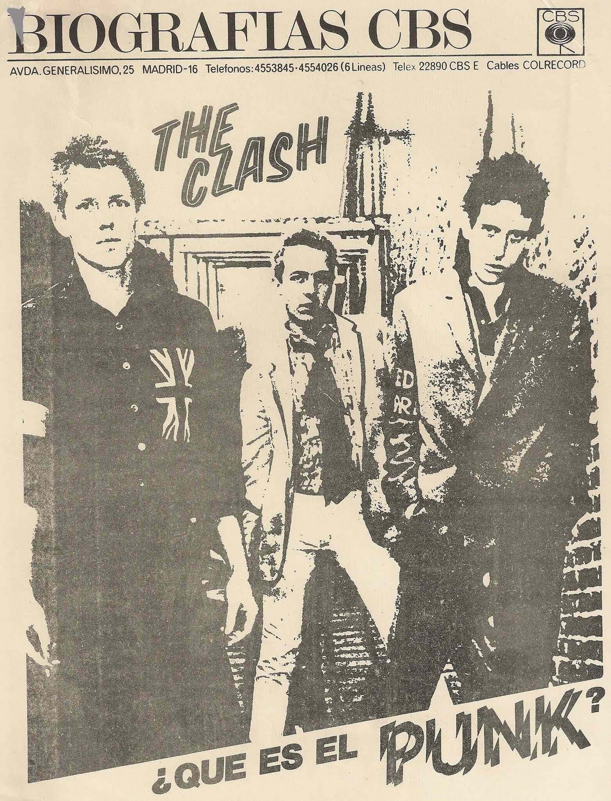 SPANISH BOMBS: The Clash -The Clash Lp 1977 SPANISH BOMBS: The Clash -The Clash Lp 1977