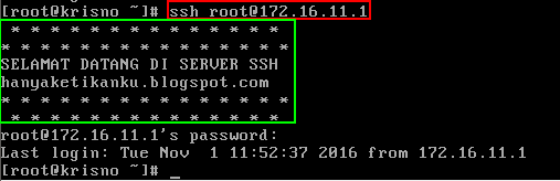 Membuat Banner SSH - Hanya Ketikanku