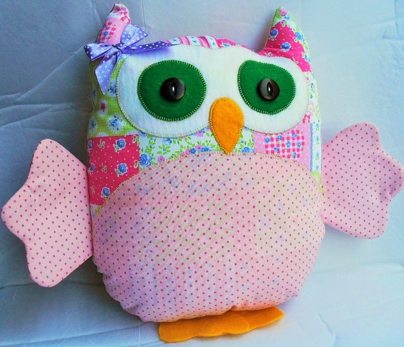Bichos de Patch: Almofadas Corujinha