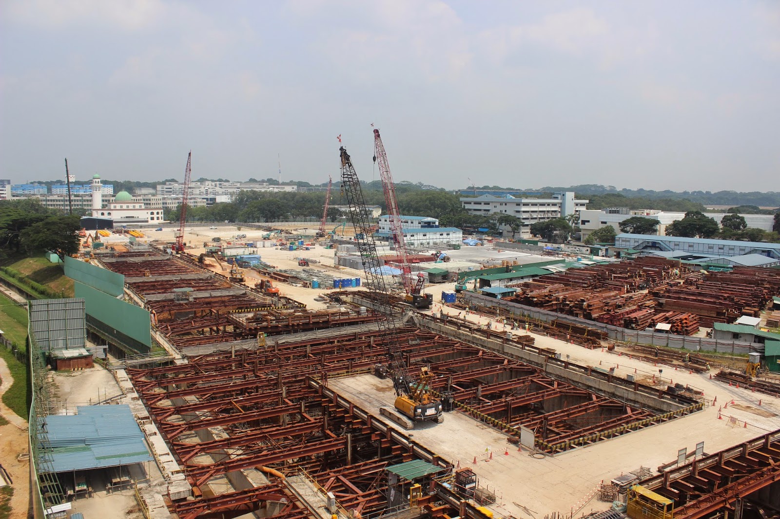 Downtown Line Construction: Bedok North station overview