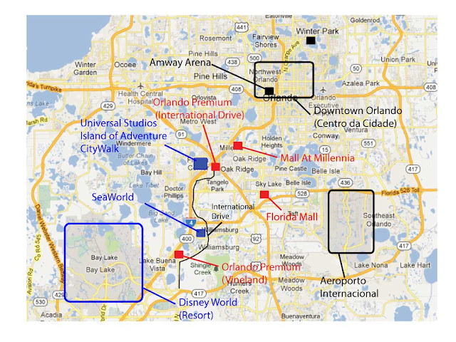 Mapa de Orlando | Dicas de Orlando