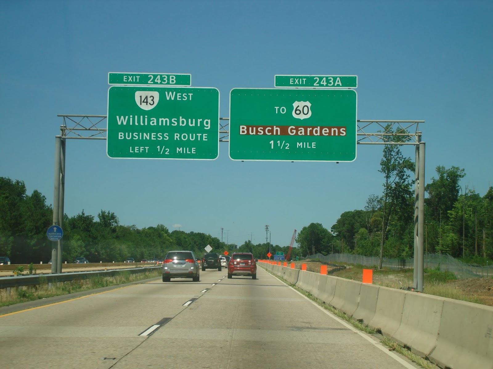 Luke's Signs: Interstate 64 Widening Project - Williamsburg, VA