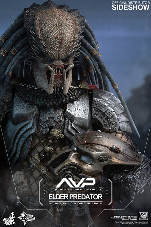 Hot Toys / Sideshow Collectibles - Escala 1/6: Elder Predator AVP ...