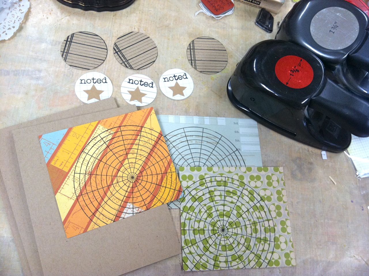 Mish Mash: Simple Circle Notecards