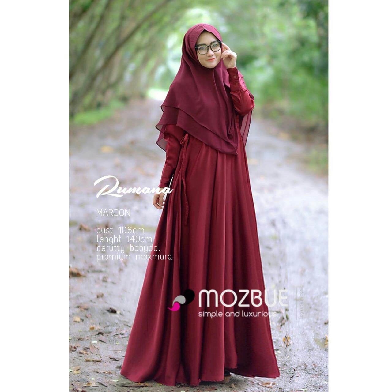 Gamis Terbaru Warna Maroon - Model Gamis Terbaru 2019