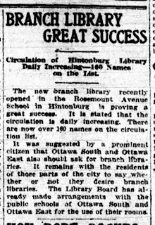 The Kitchissippi Museum: The History of Rosemount Library: Endless Growth