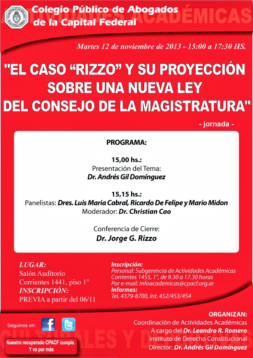UNDER CONSTITUCIONAL: El caso "Rizzo" y el nuevo Consejo de la Magistratura