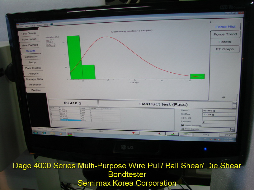 Semiconductor Equipment: Dage 4000 Series Dage4000 Wire Pull / Ball ...