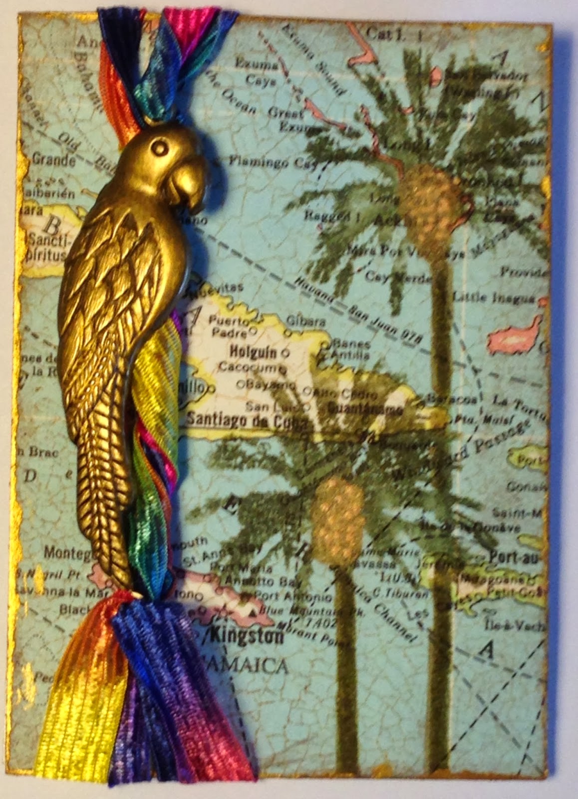 Creative Expressions: Mixed Media with Use of Maps ATC