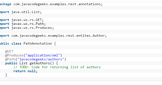LOPES tech: Web Article - JAX-RS Annotations Explained