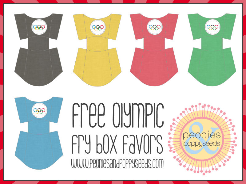 The Bingham Diaries: Olympic Party: Fry Box Favors