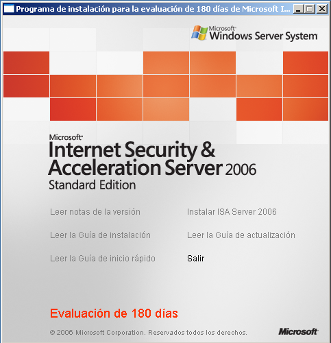 Felipe Pulgarin Aprendiz Sena: INSTALACIÓN DE ISA EN WINDOWS 2003.
