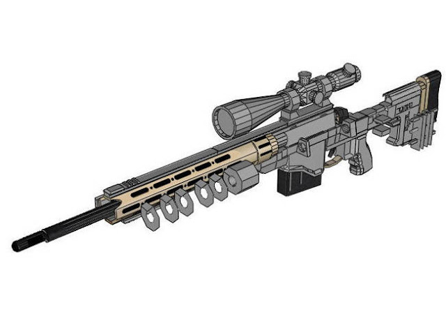 Remington MSR (Modular Sniper Rifle) Life Size - Free Papercraft Model ...