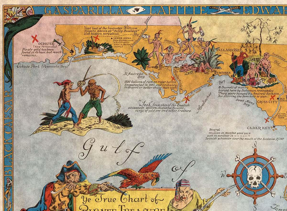 Barras de Oro: True Chart of Pirate Treasure in Florida