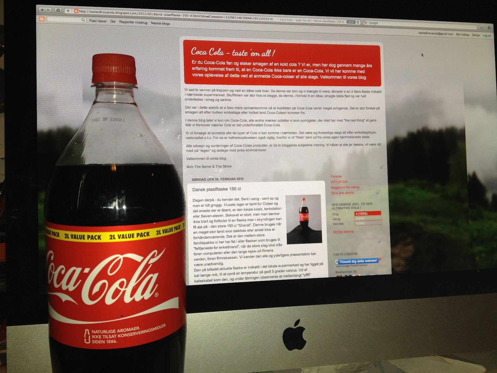 Coca Cola - taste 'em all !: Dansk plastflaske 200cl.