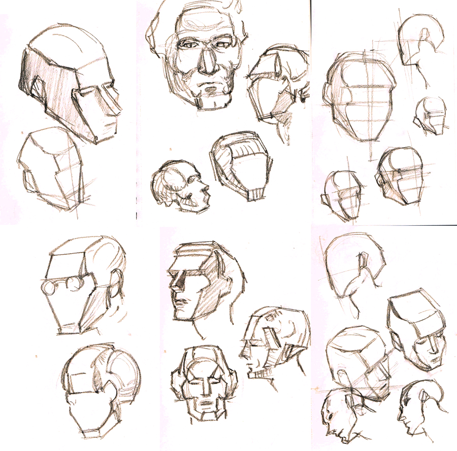 Scribbling and studies...: head construction- Bridgeman