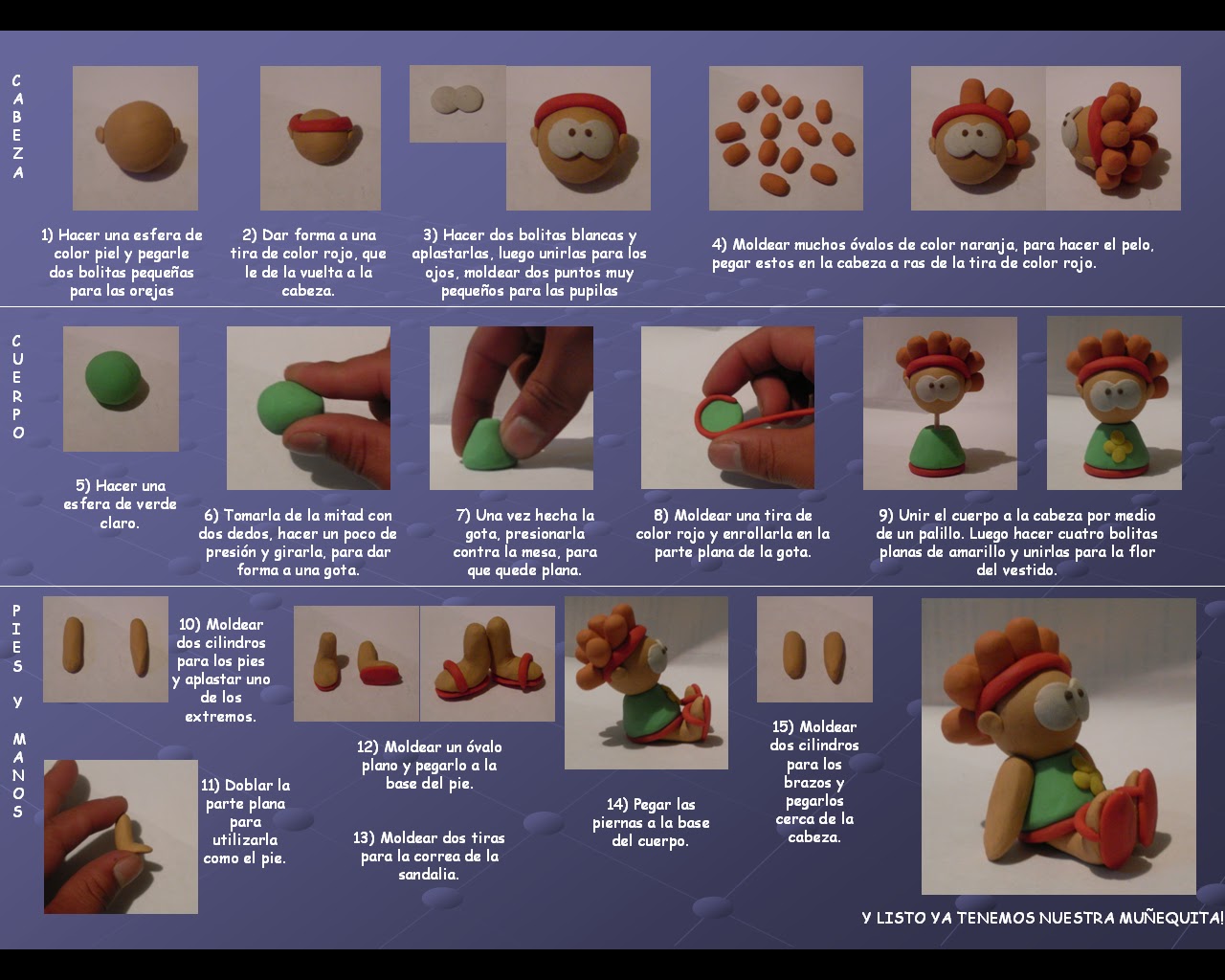 DavidArt - Paso a paso de figuras: NIÑA EN PLASTILINA