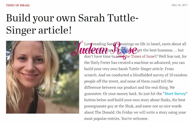 Daily Freier Makes Sarah Tuttle-Singer Article Generator, Hilarity ...
