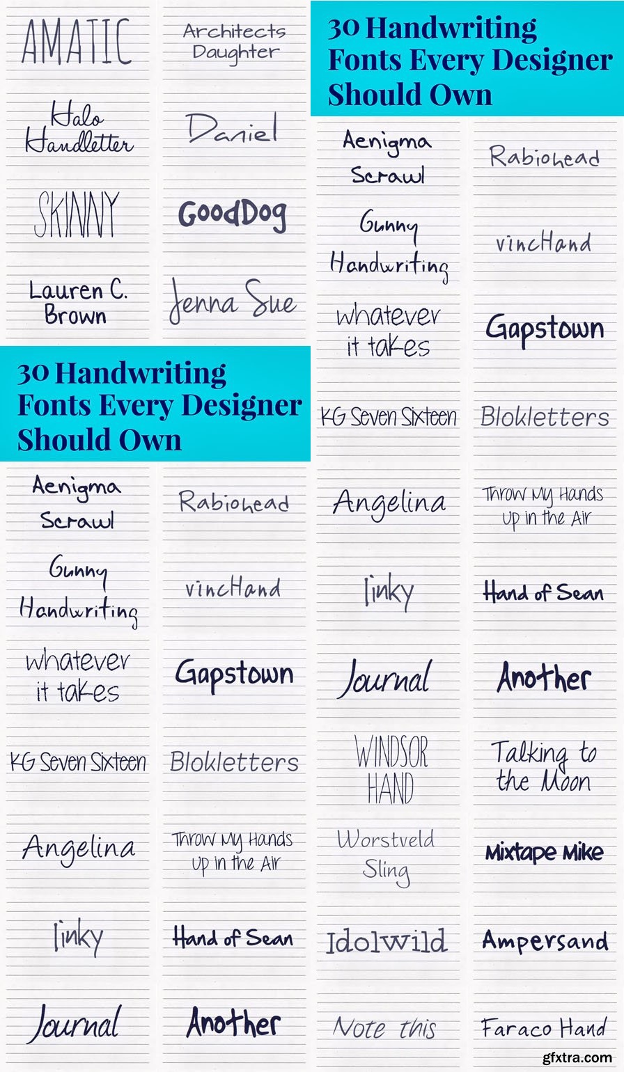 30 Handwriting Font - Adobe Free Tutorials