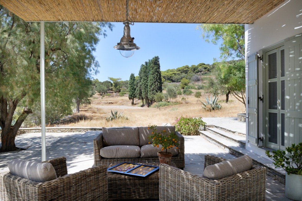 An island and a house in the Cyclades