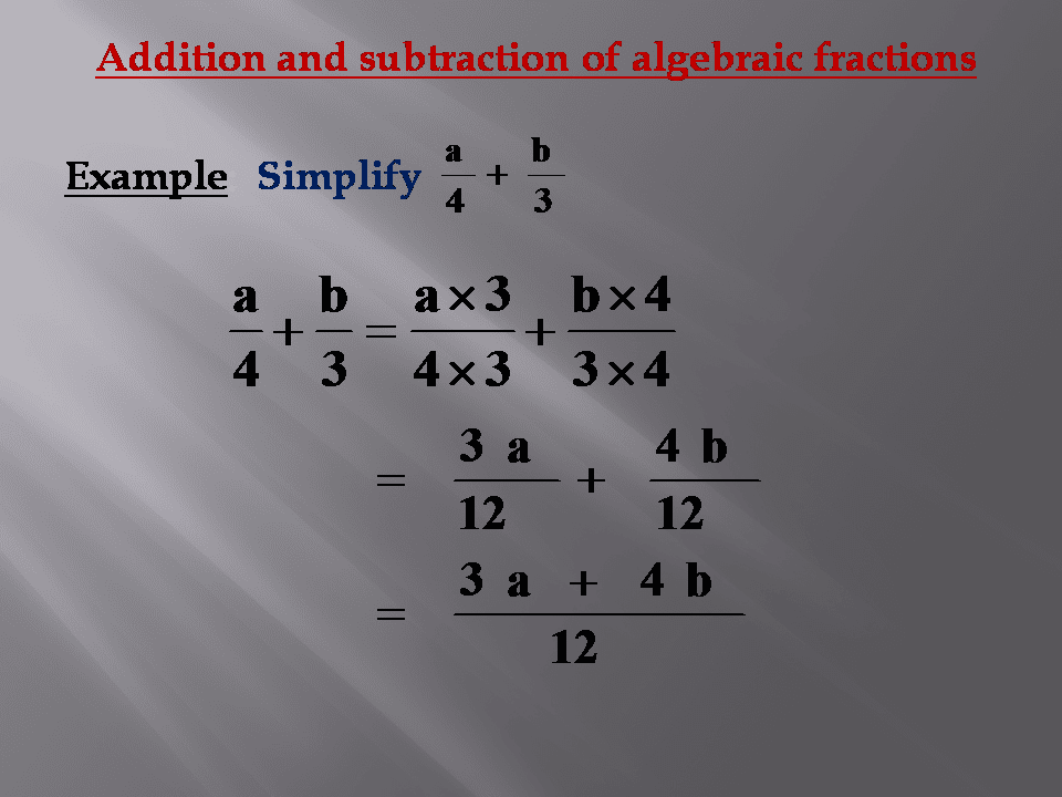 Math 9: Chapter 4: ALGEBRAIC MANIPULATION