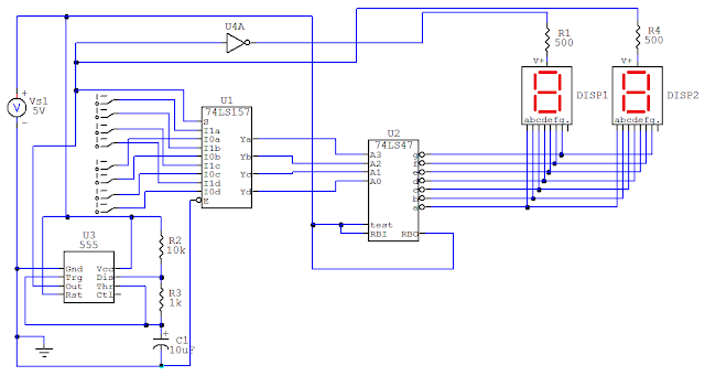 SENA AUTOMATIZACIÓN: CIRCUITO 74157 DISPLAY DOBLE