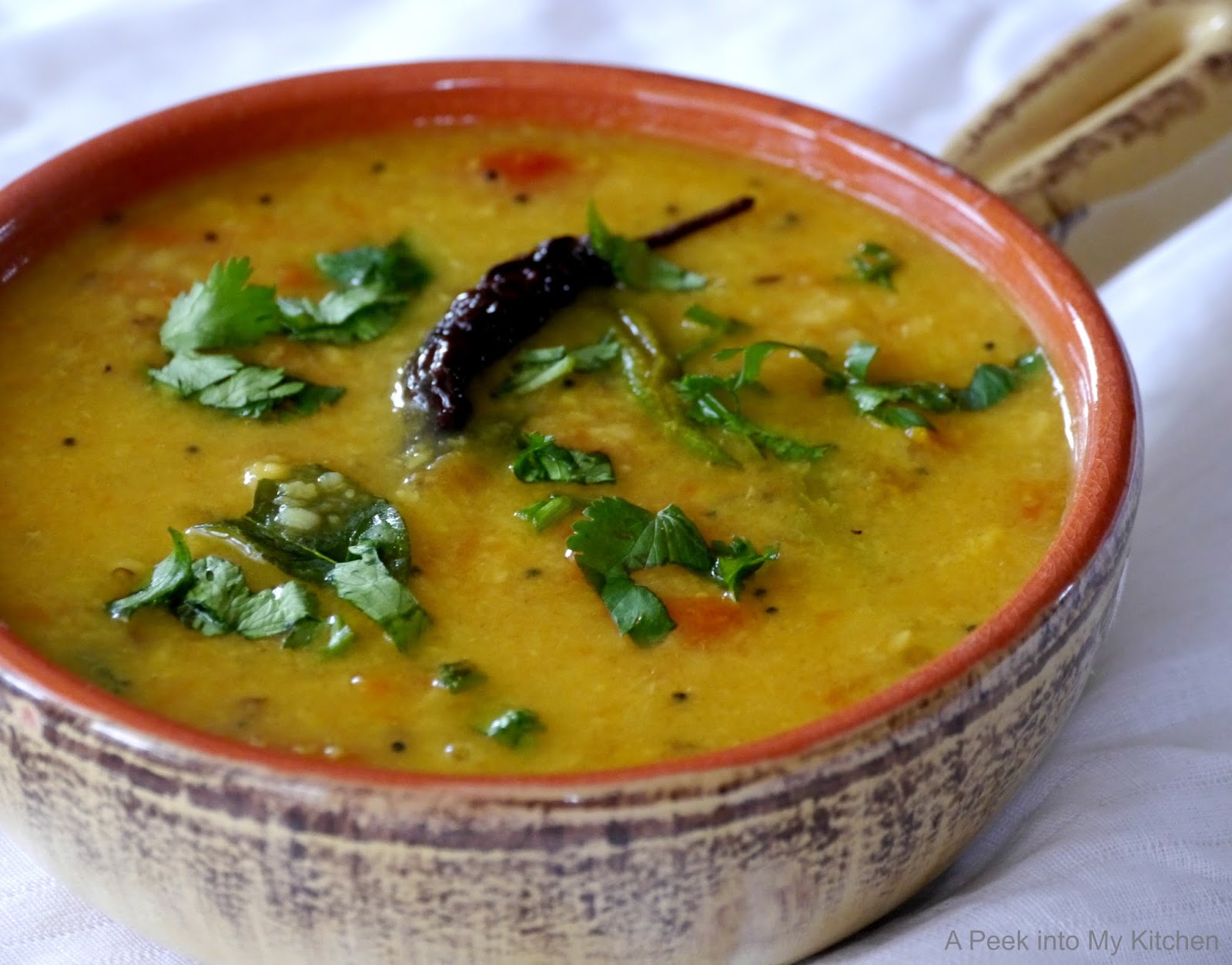 A Peek into My Kitchen: Simple Tomato Paruppu / Pappu / Dal ~ Day 9