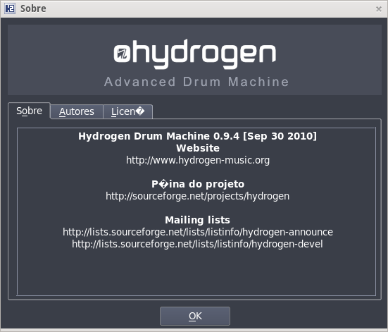 Livre Para Criar Música: Hydrogen - Itens do menu principal