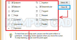 CARA MENGGUNAKAN OSNAP DI AUTOCAD atau HOW TO USE OSNAP IN AUTOCAD