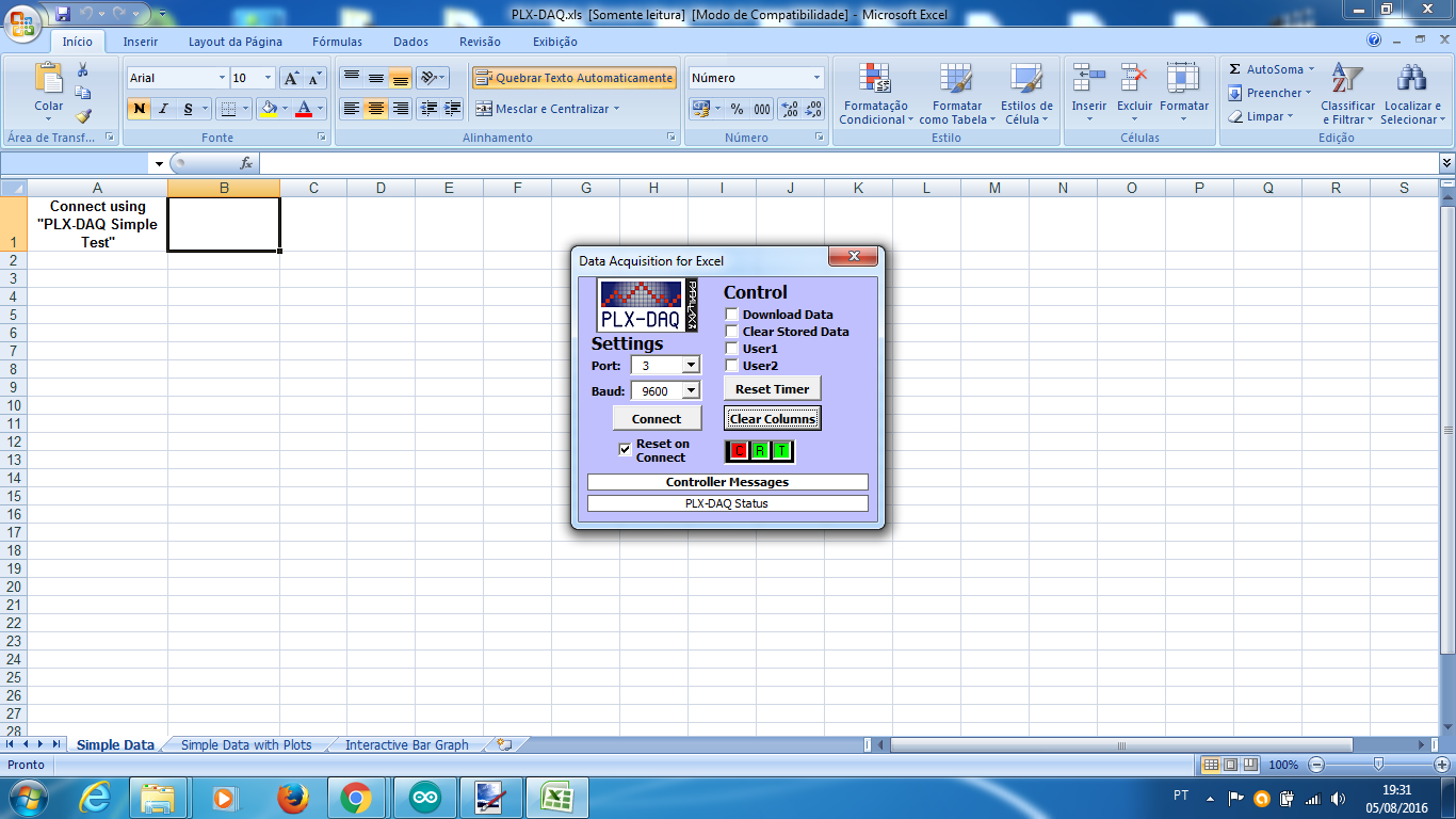 Integrando Arduino Com Excel Arduinovação