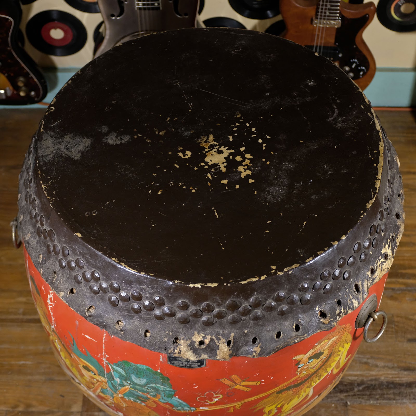 1950s Chinese "Lion Dance" Shigu Drum