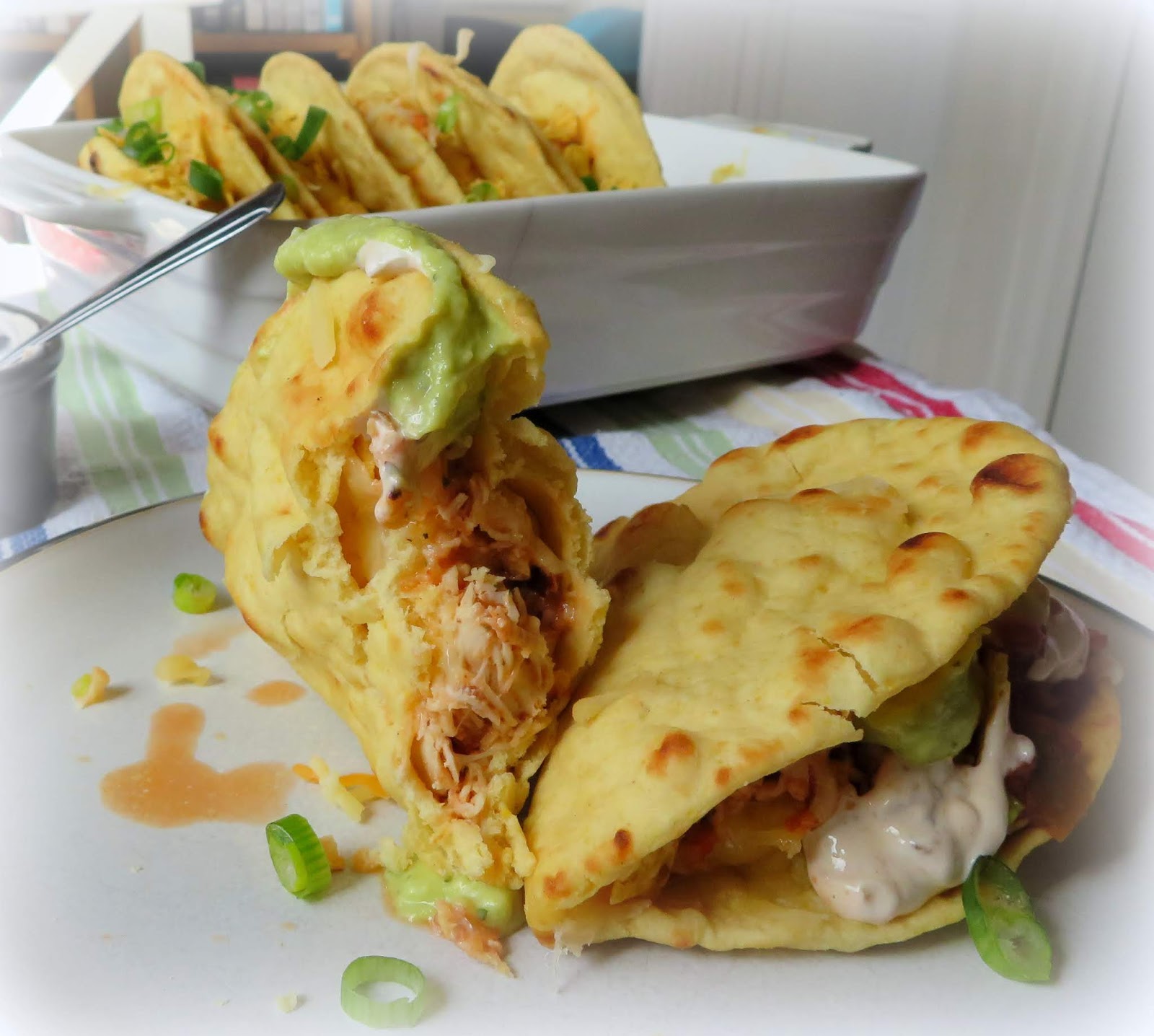 Chipotle Lime Chicken Flatbread Tacos | The English Kitchen