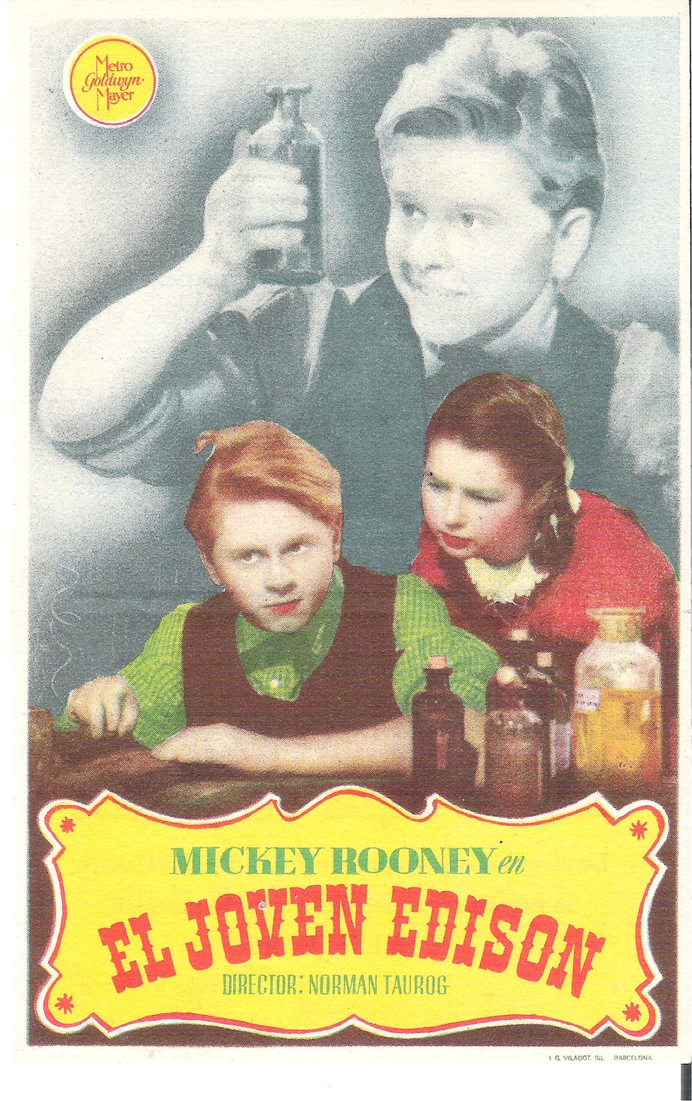 CINE - PROGRAMAS DE MANO: EDISON///EL JOVEN EDISON-MICKEY ROONEY-NORMAN ...