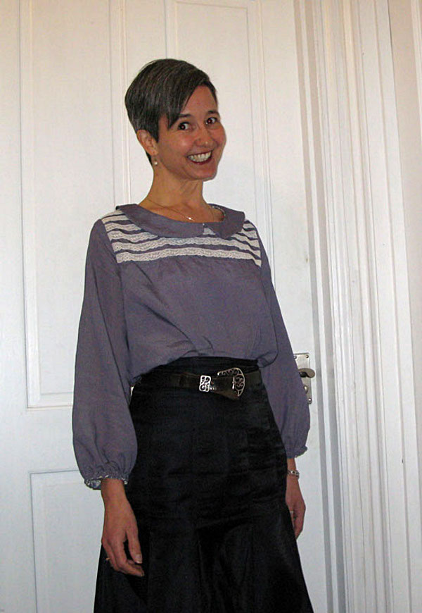 Watch This Lace - Winnie's modern librarian blouse - A Stitching Odyssey