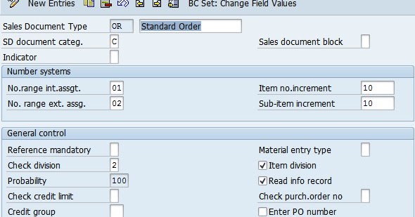 SAP Tutorials: Sales Document Type Control in SD