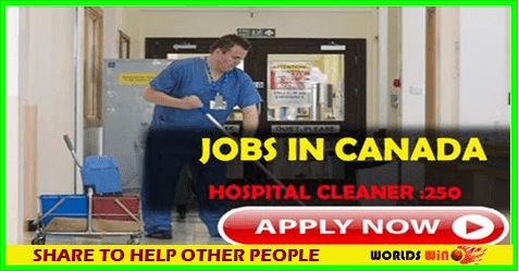 Hospital Cleaner Vacancy In Canada - Apply Now
